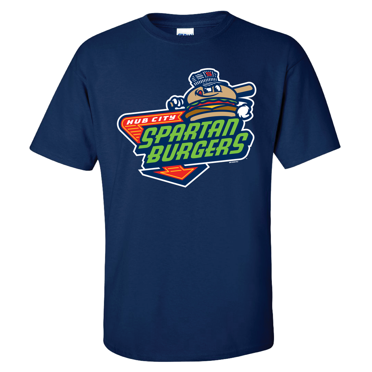 Adult Navy Primary Logo Tee – Hub City Spartanburgers